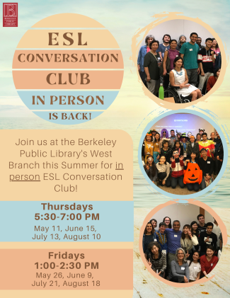 ESL Conversation Club @West | Berkeley Public Library